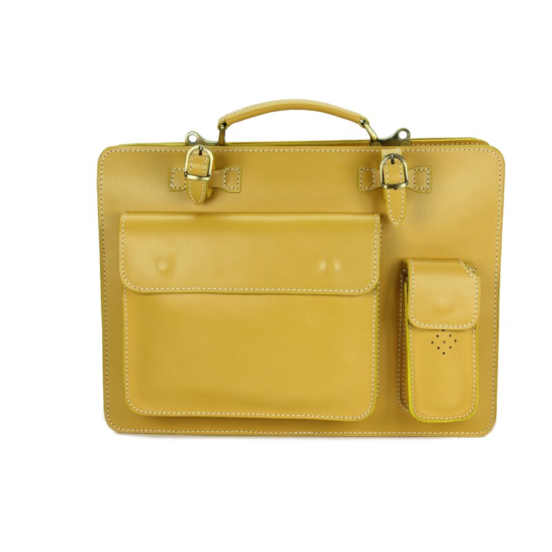 BELLI Design Bag "Verona" Leder Businesstasche gelb - Belli Shop - Ih