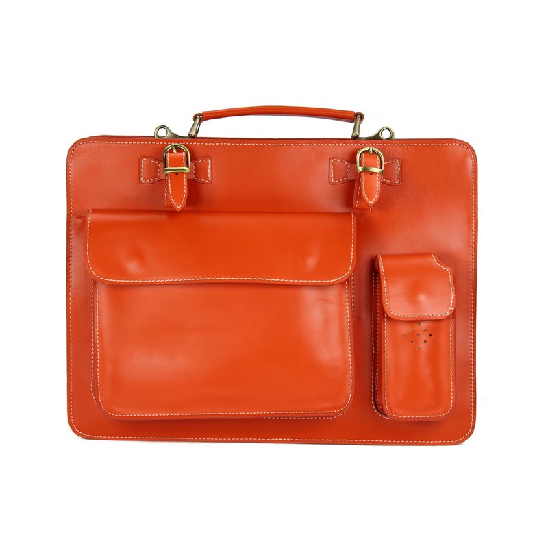 BELLI Design Bag "Verona" Leder Businesstasche orange - Belli Shop