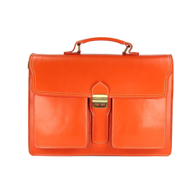 BELLI "Design Bag B" Leder Businesstasche unisex orange - Belli Shop