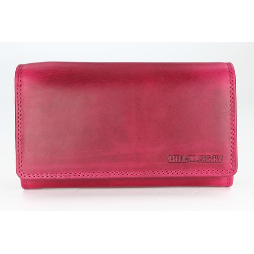 Hill Burry hochwertige große Vintage Leder Damen Geldbörse pink - Bel