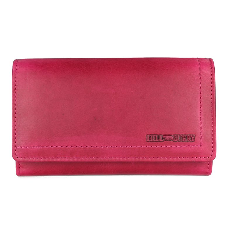 Hill Burry Vintage Leder Damen Geldbörse Portemonnaie pink 77701 - Be