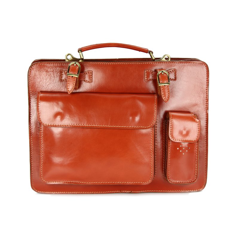 BELLI Design Bag "Verona" Leder Businesstasche cognac - Belli Shop