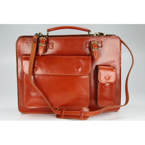 BELLI Design Bag "Verona" Leder Businesstasche cognac - Belli Shop
