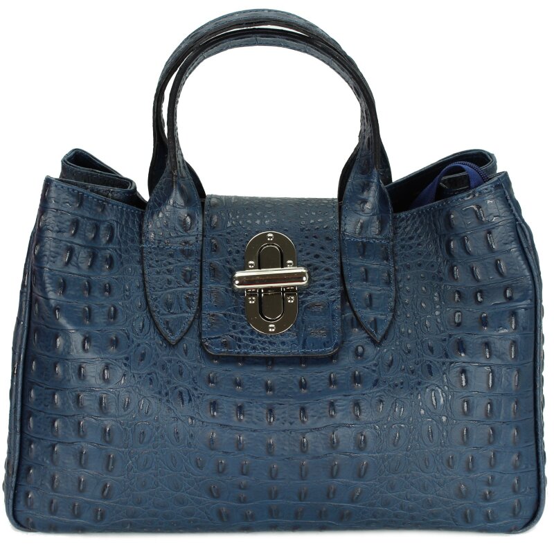 BELLI Ledertasche dunkelblau kroko - Belli Shop - Ihr Ledertaschen On